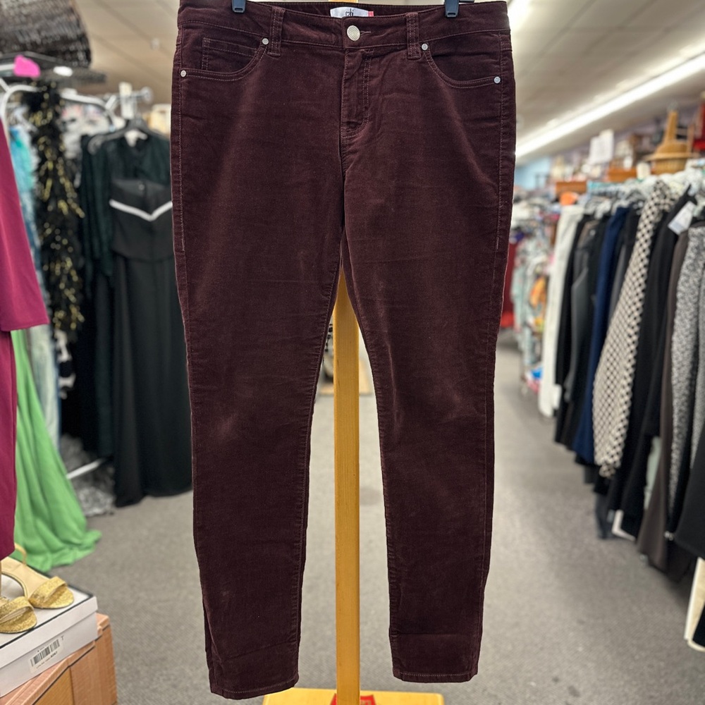 Cabi Ladies 12 Purple Corduroy Skinny Pants - Gem